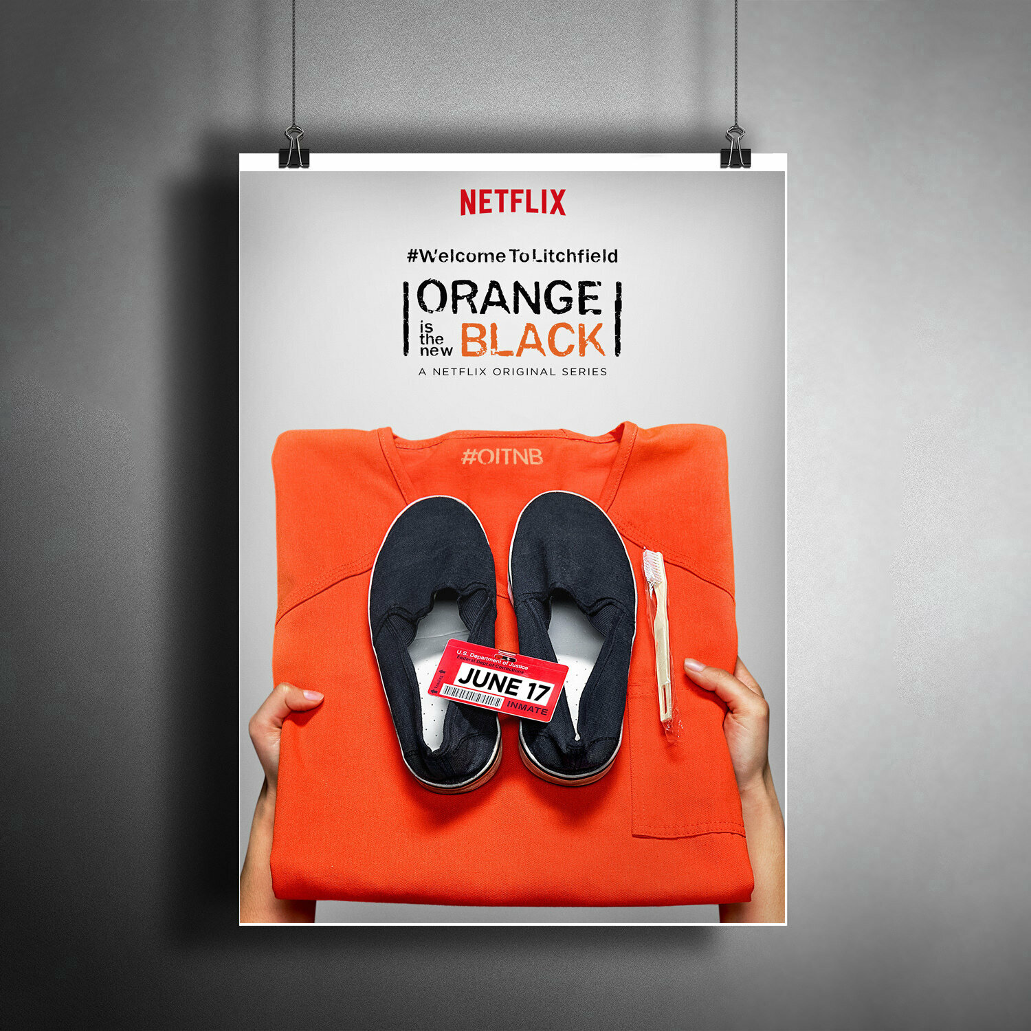 Постер плакат для интерьера "Сериал: Оранжевый - хит сезона. Orange Is the New Black" / A3 (297 x 420 мм)