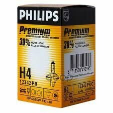 Лампа Philips H4 12V 60/55W P43t PREMIUM Philips арт. 12342pr