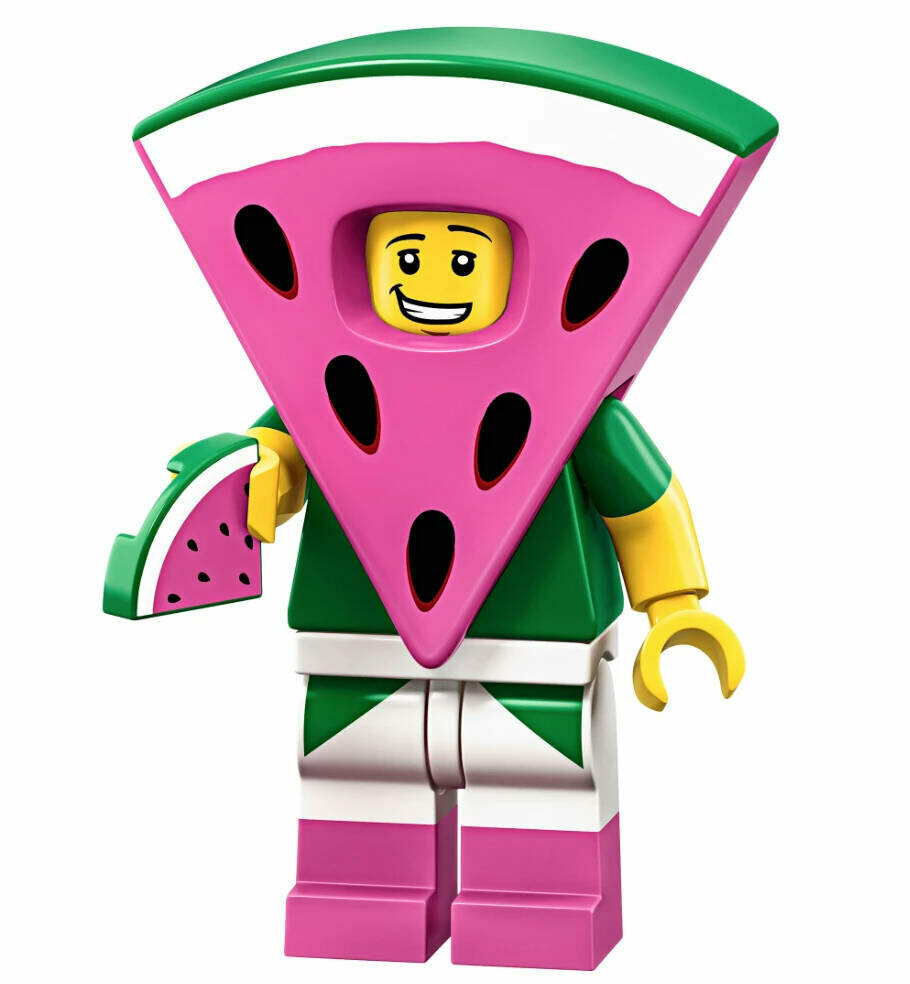 Конструктор LEGO Minifigures 71023-8 Парень в костюме арбуза, 6 деталей, от 5 лет