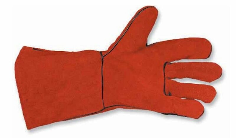 Краги сварщика спилковые красные, р.10, mte