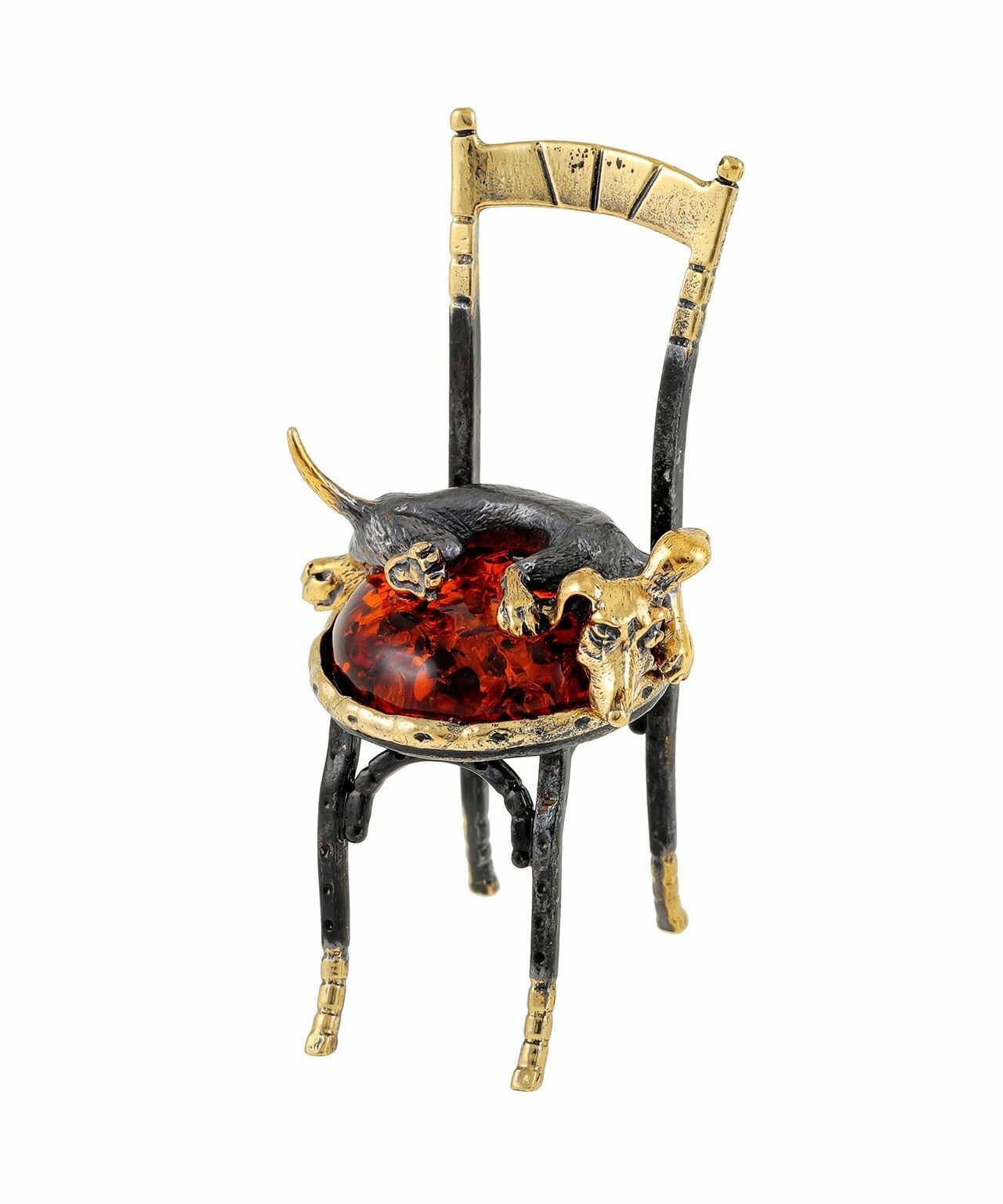 Статуэтка Собака Такса на стуле 1828.1