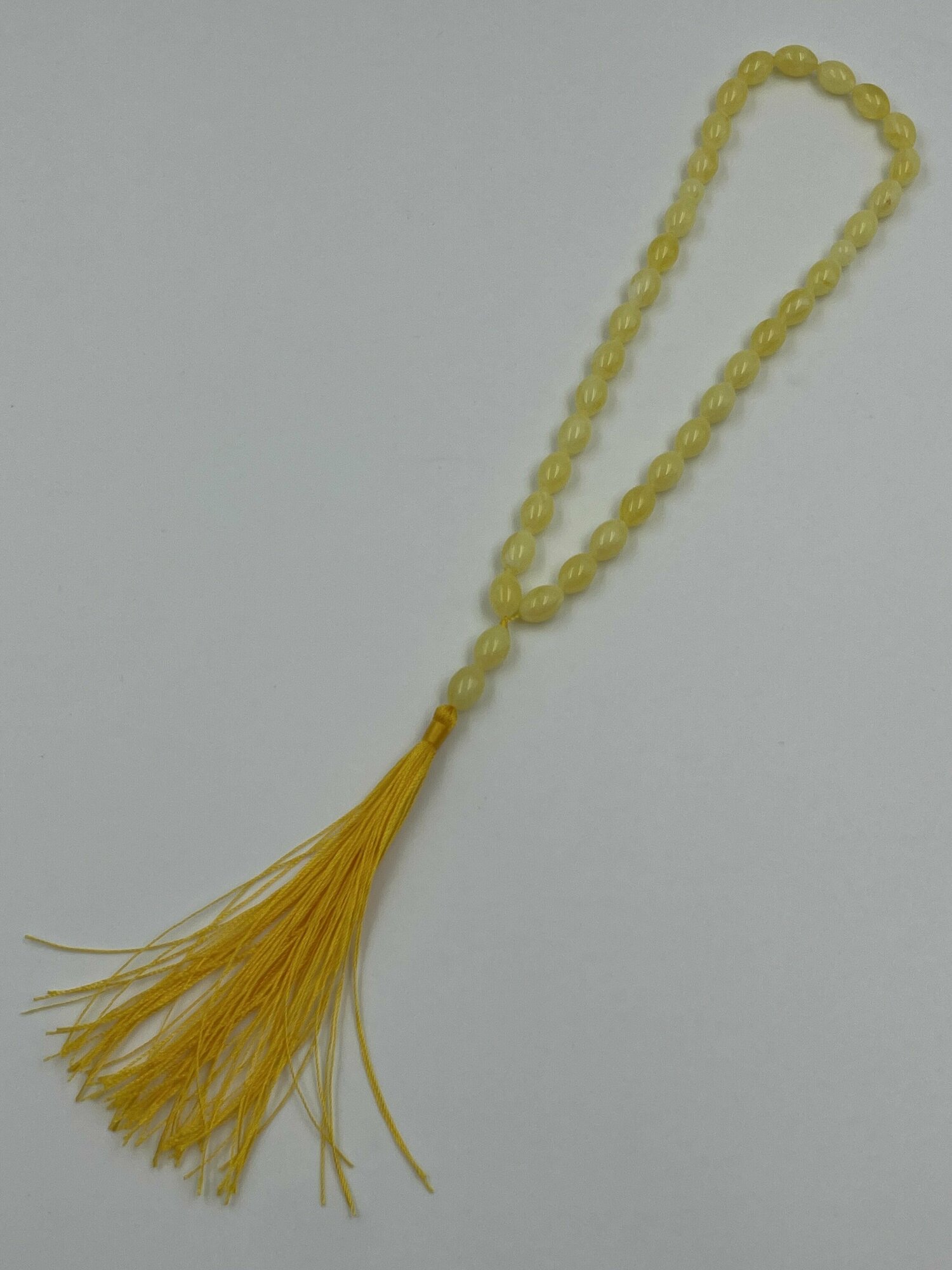 Четки мусульманские из прессованного янтаря 33 бусины