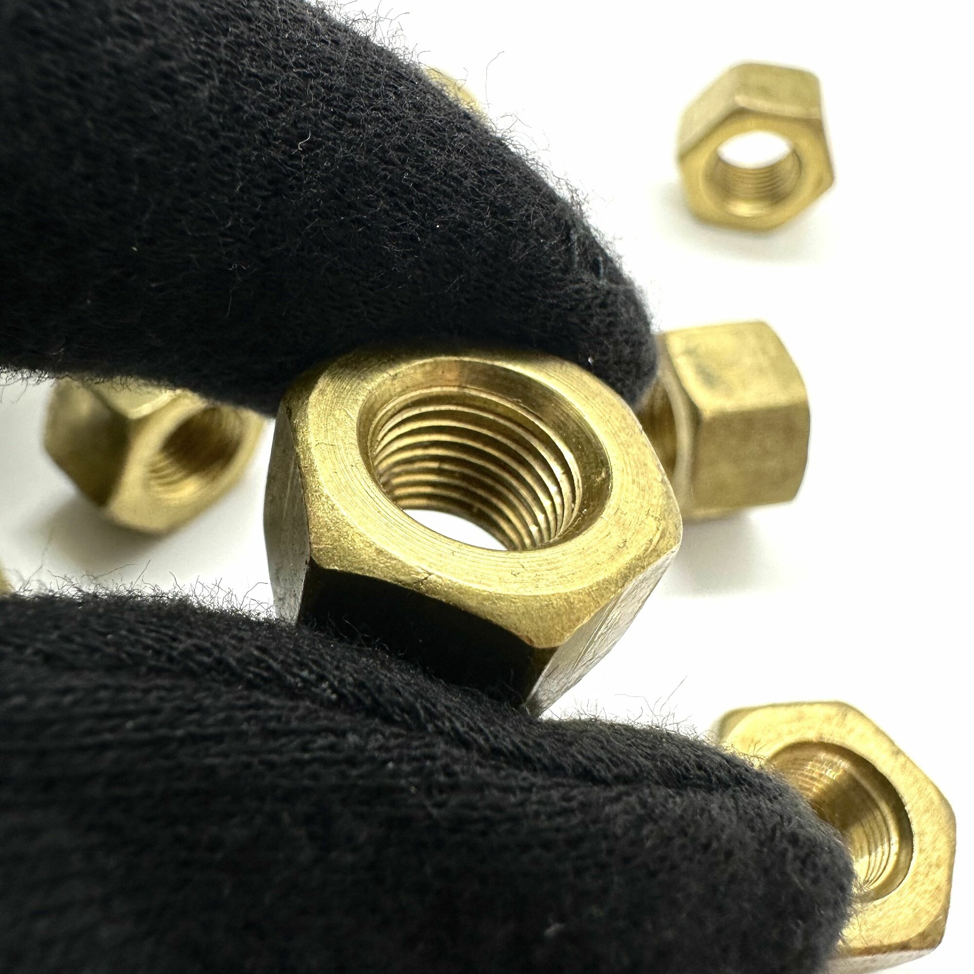 Гайка М10х1 высокая латунь под 17 ключ, совместима С коллектором, г-3302, 4 шт