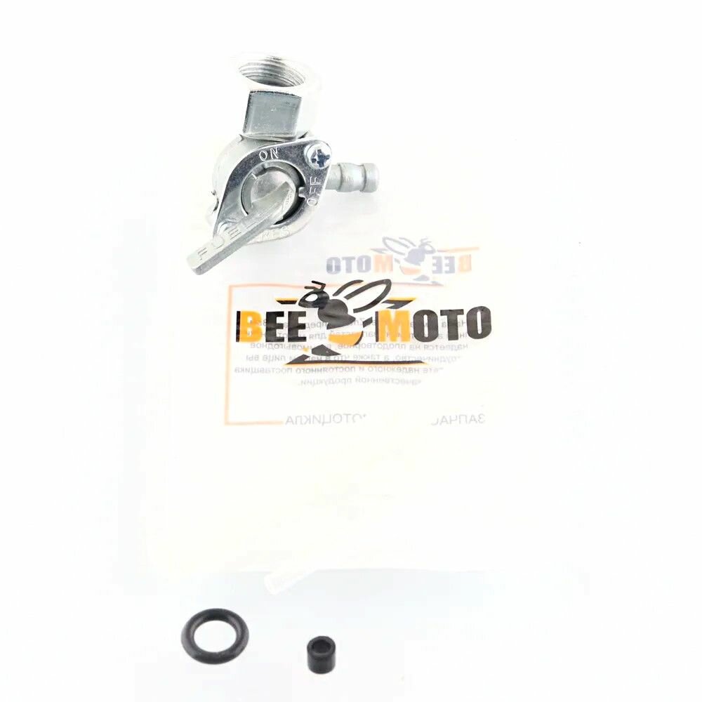 Кран топливный Alpha (гайка 14mm, штуцер 90*) "BEEZMOTO", для мототехники