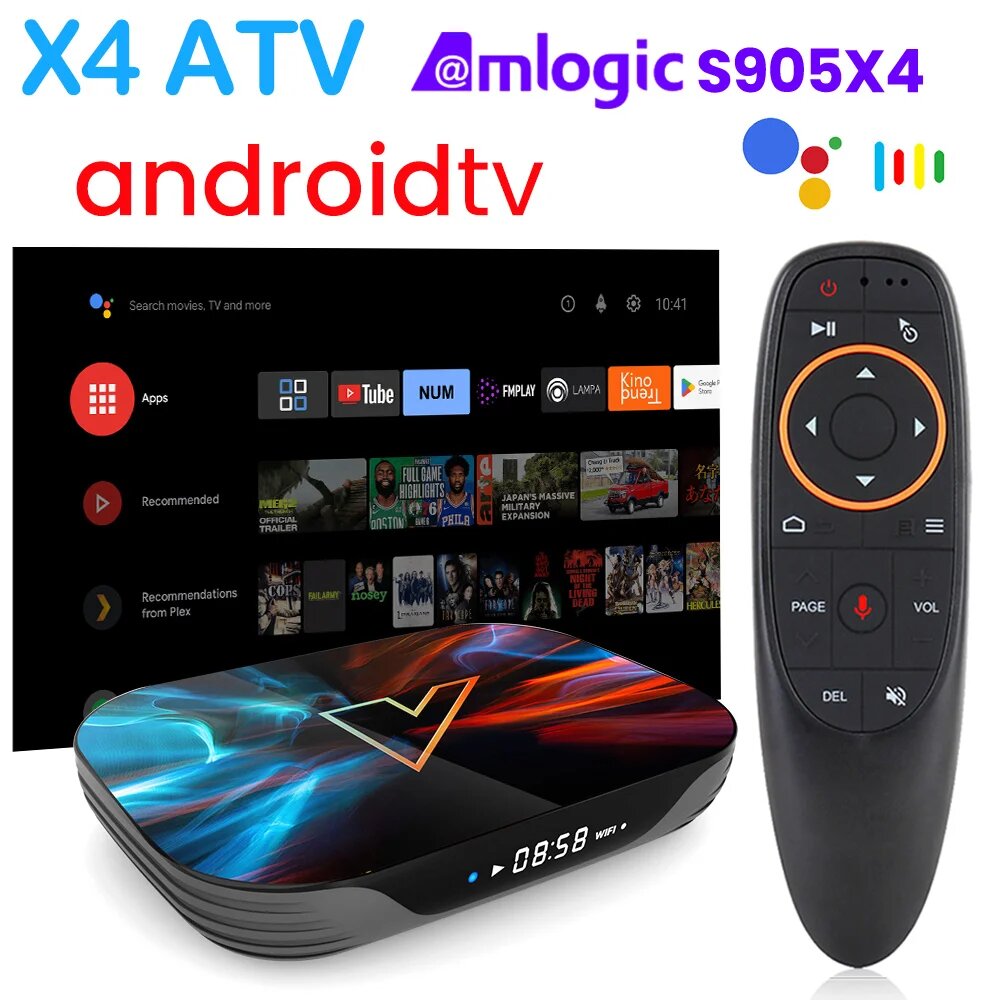 VONTAR X4 ATV Smart TV Box Android 11.0 4/32 ГБ 4GB32GB, Европейская вилка (EU Plug)