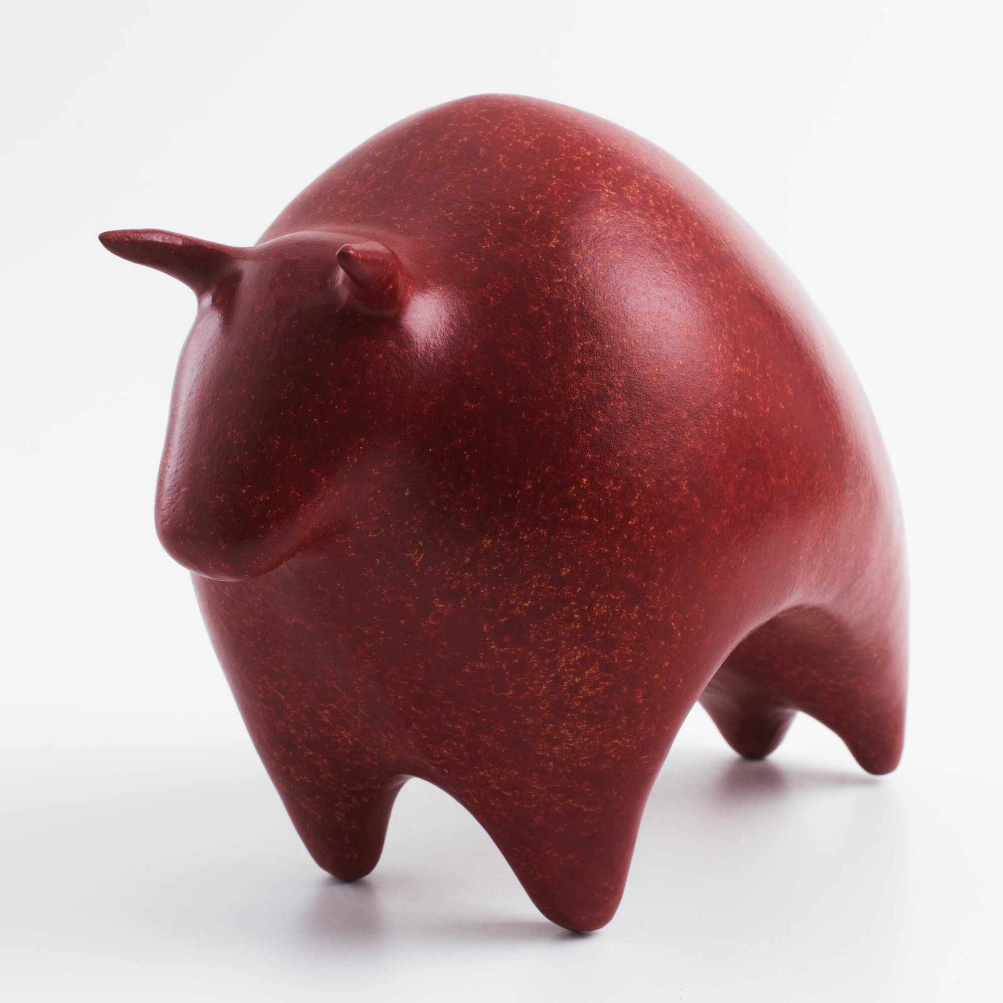 Статуэтка, Kuchenland, 21 см, полирезин, красная, Бык, Art modern