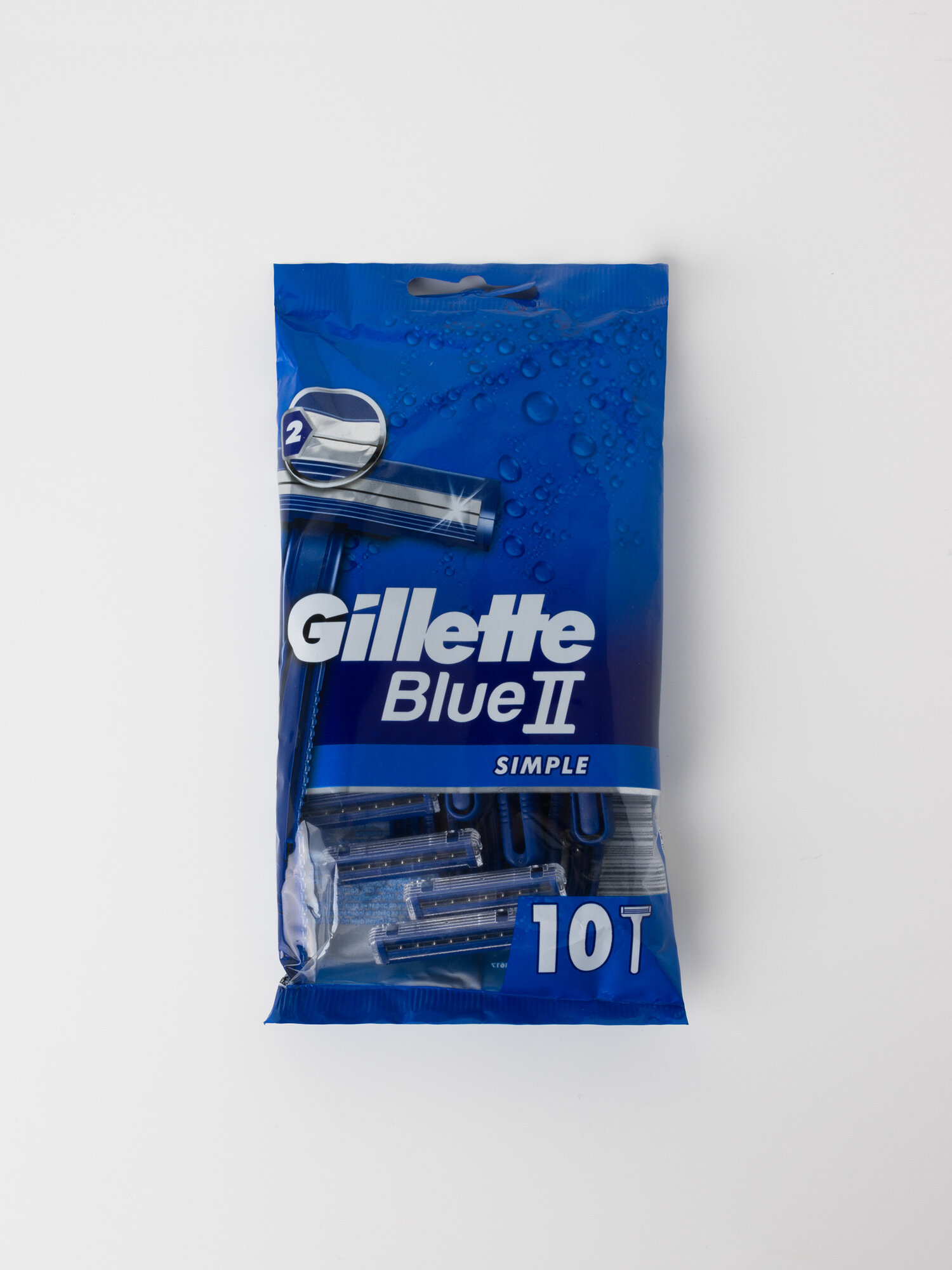 Станки для бритья Gillette одноразовые Blue 2 с увлажняющей полоской 10 шт