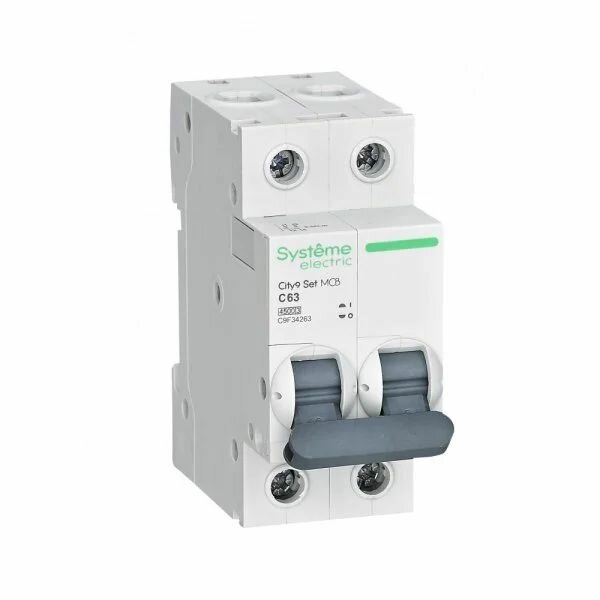 Автоматический выключатель Systeme Electric (Schneider Electric) City9 Set 2Р 63 A, тип С, 4.5 кА, C9F34263