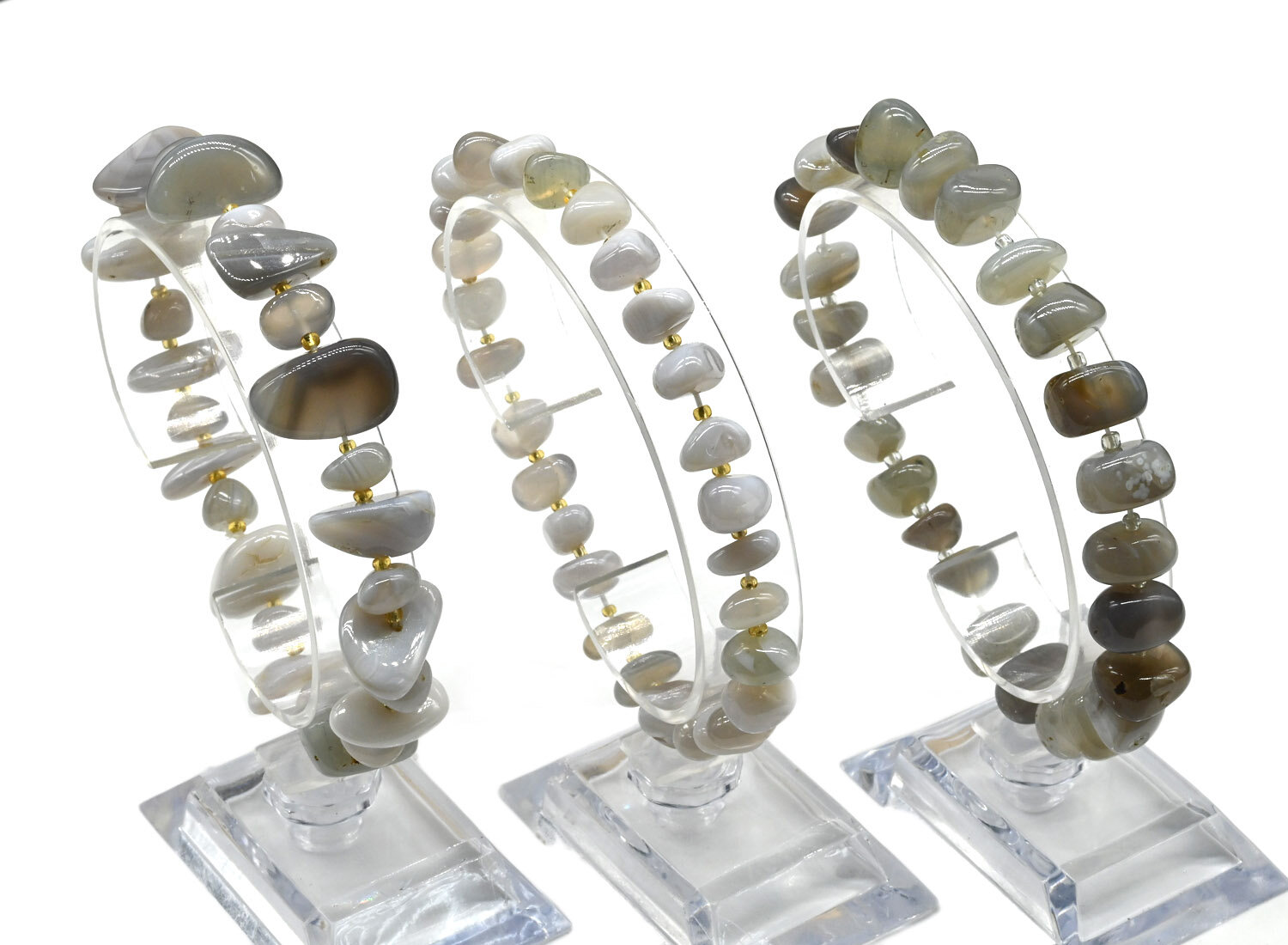 Браслет-цепочка, агат