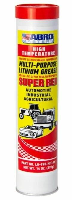 Смазка литиевая синтетическая, картридж ABRO LG-990 красная