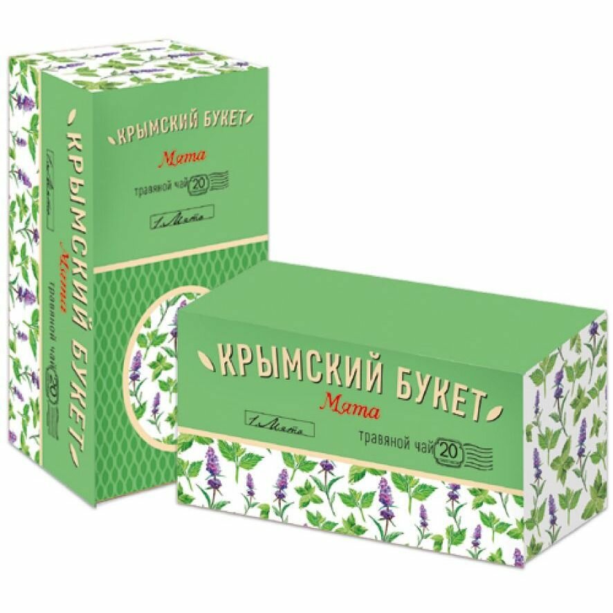 Крымский букет Чай в пакетиках травяной Мята,20 пак.