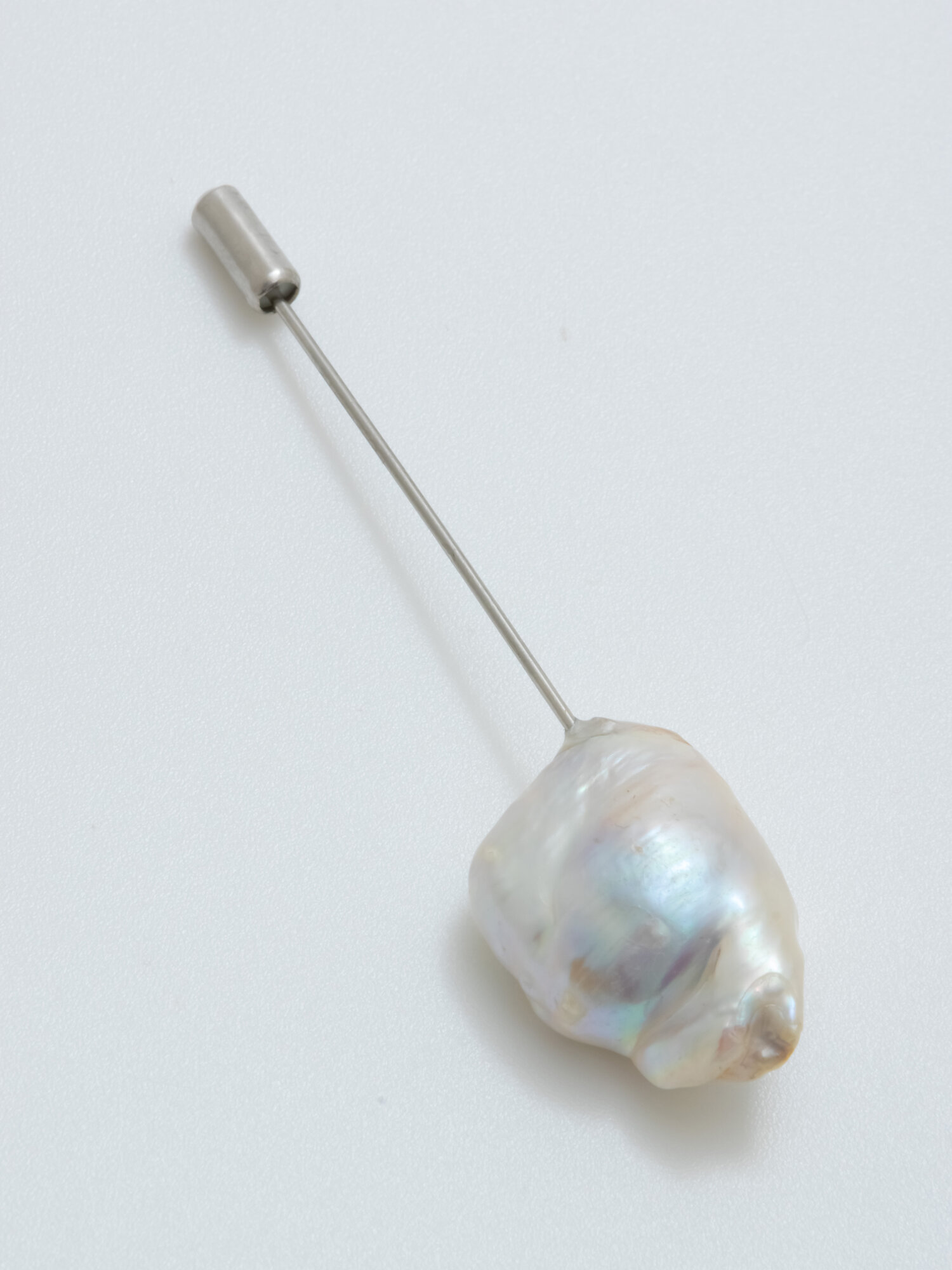 Брошь, жемчуг пресноводный культивированный