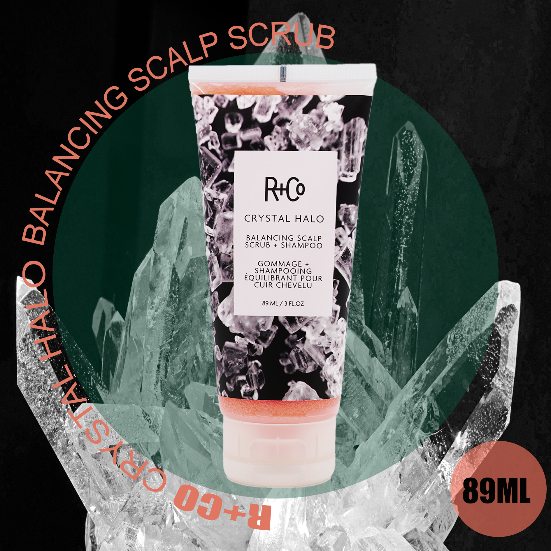 R+CO Crystal Halo Balancing Scalp Scrub кристал Балансирующий скраб-шампунь 89мл