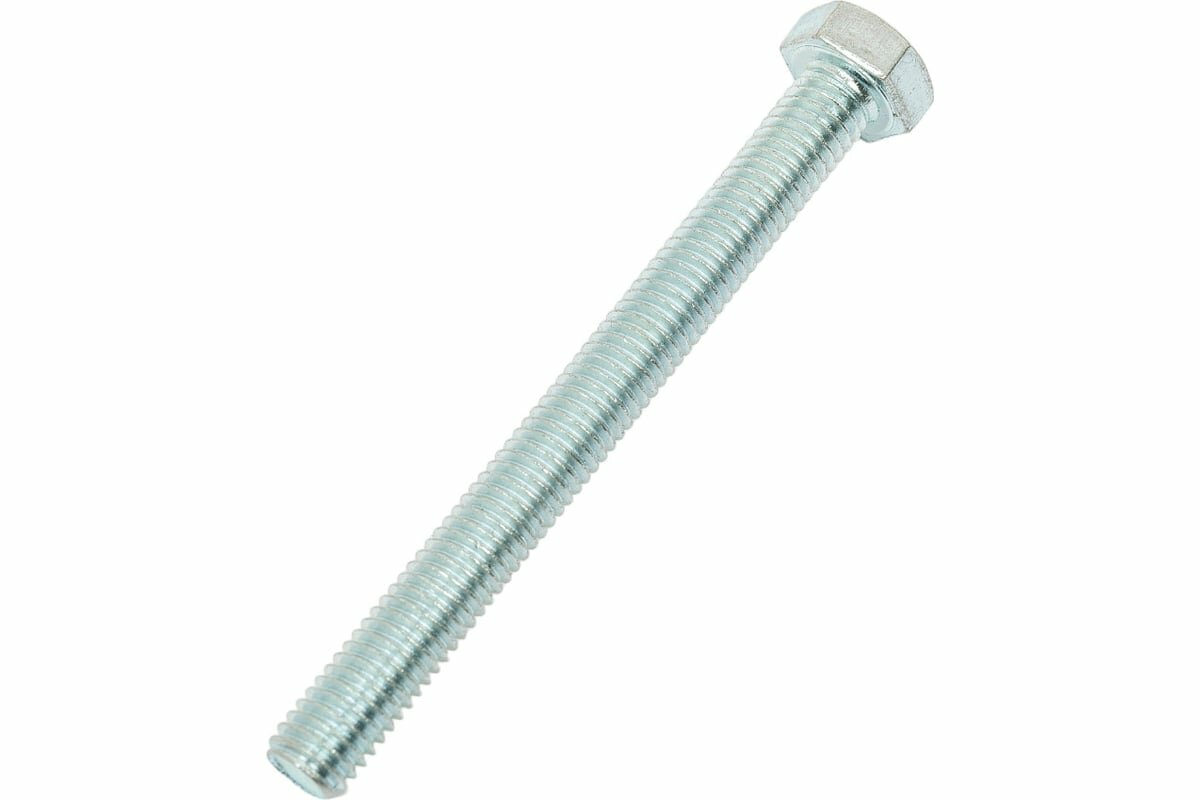 Стройбат болт DIN 933 М8x80 белый цинк, резьба метрическая, 20 шт, 272481