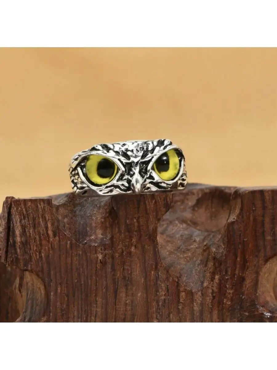 Кольцо, кошачий глаз синтетический