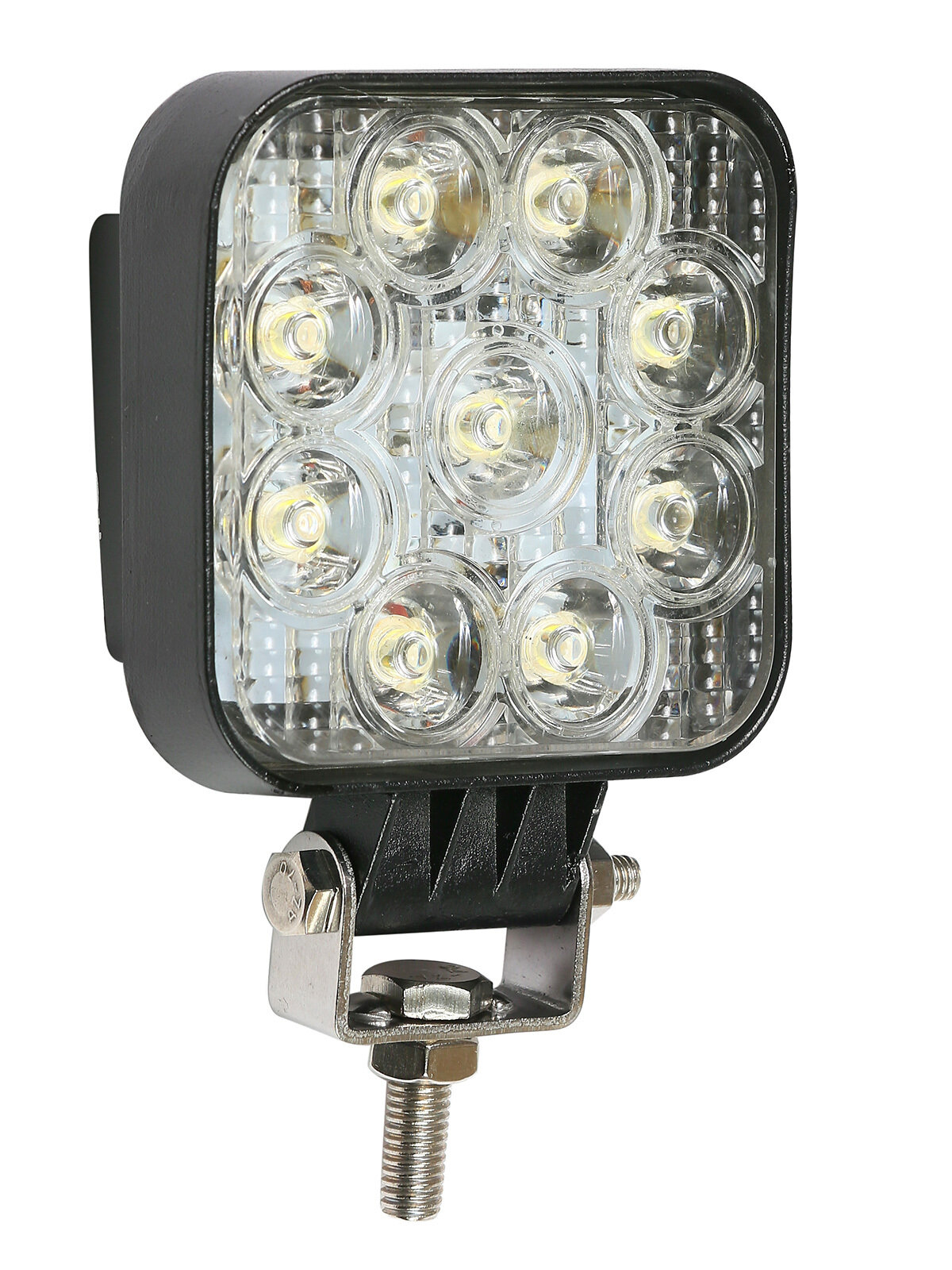 Cветодиодные фары 12/27V 9 SMD квадрат MINI 27W SQUARE SPOT (Epistar 6000K) 80х80х30mm (20245)