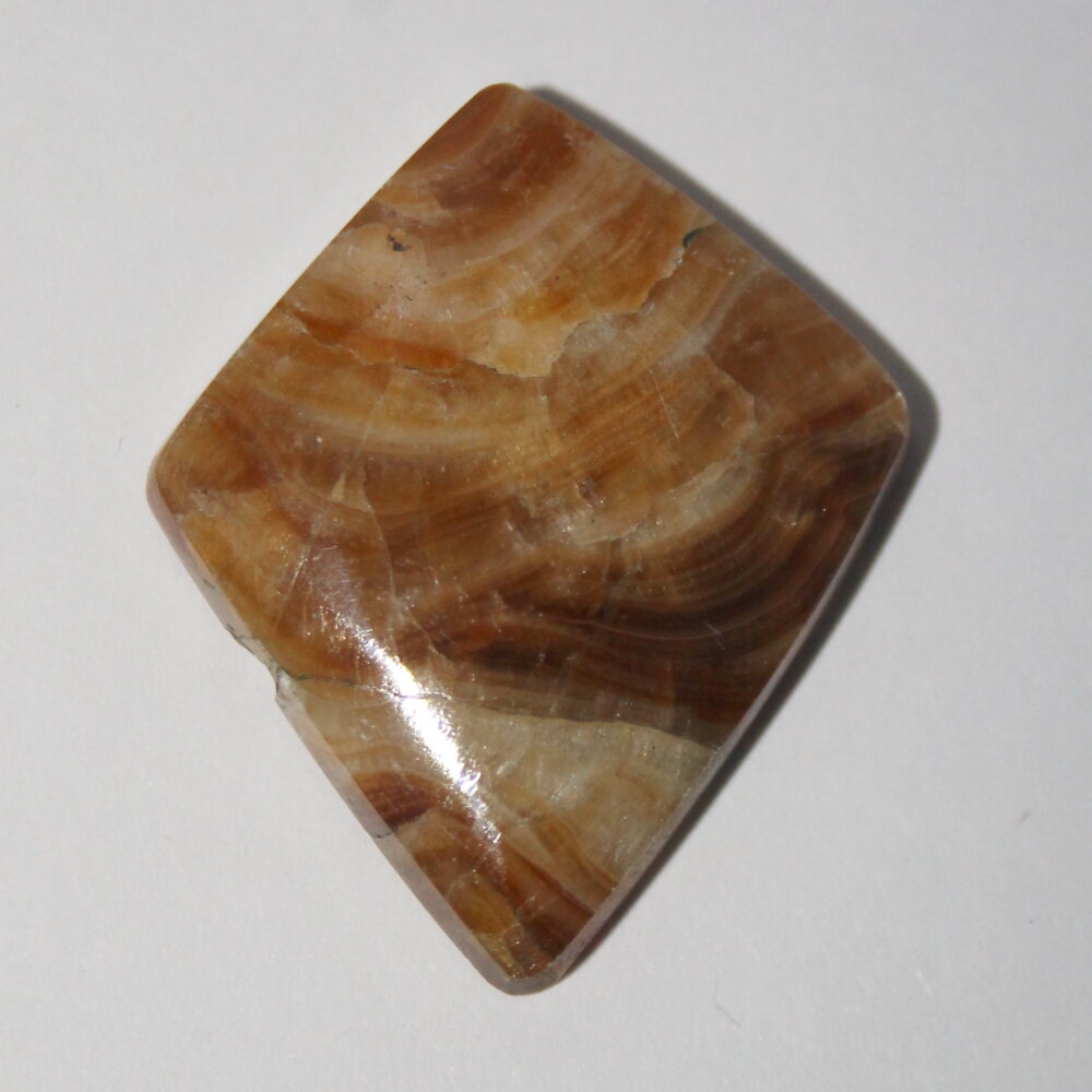 Агат переливт кабошон, натуральный камень, 35х30х4 мм, Урал, "True Stones"