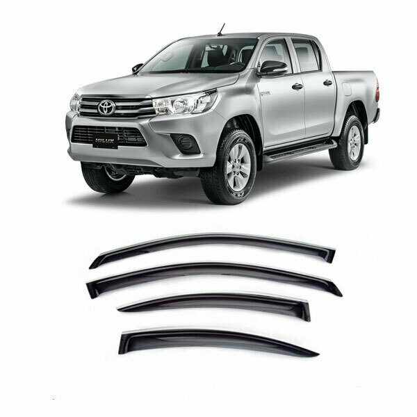 Дефлекторы боковых окон TOYOTA Hilux Тойота Хайлюкс (2015-2020) дефлекторы окон