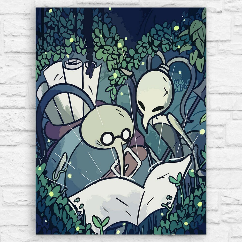 Картина по номерам на холсте игра Hollow Knight (Картограф, PC, PS, XBOX, SWITCH) - 15749 30x40 В