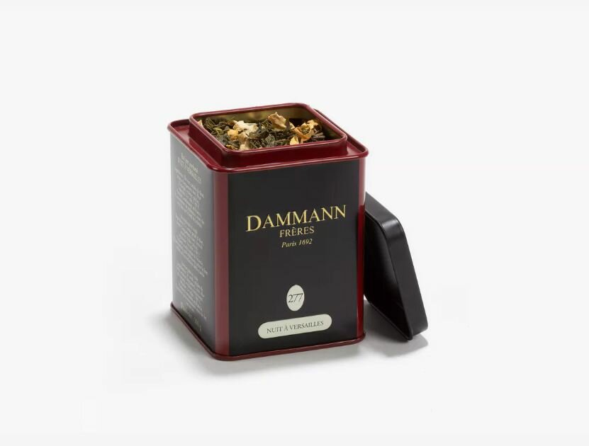Зеленый чай Dammann Freres, киви, бергамот, апельсиновый цвет, фиалка, персик, 3x100г