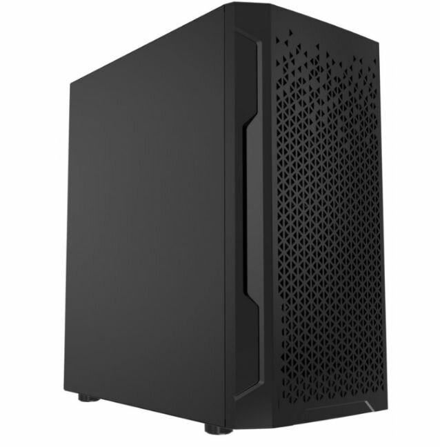 Компьютерный корпус Powercase Micro Z2B SI (CMIMZB-F2SI) черный - Mini Tower, Micro-ATX, Mini-ITX, USB 3.2 Gen 1 Type-A, USB 2.0 Type-A