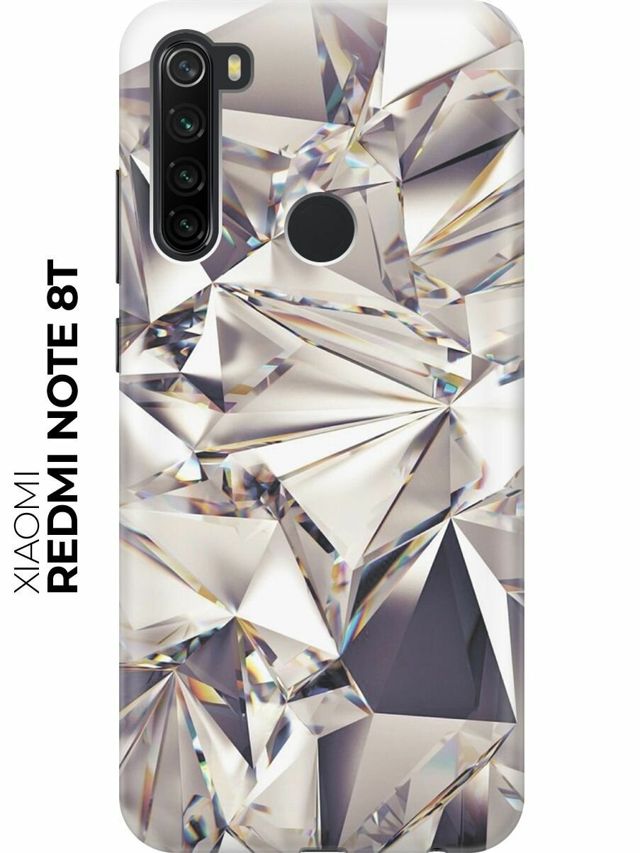 Силиконовый чехол Алмазные грани на Xiaomi Redmi Note 8T / Сяоми Редми Ноут 8Т с эффектом блика