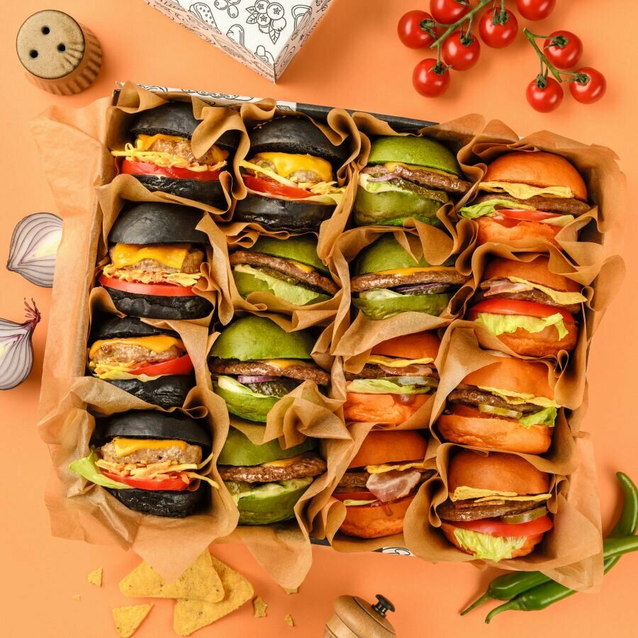 Бокс мини-бургеров премиум #8