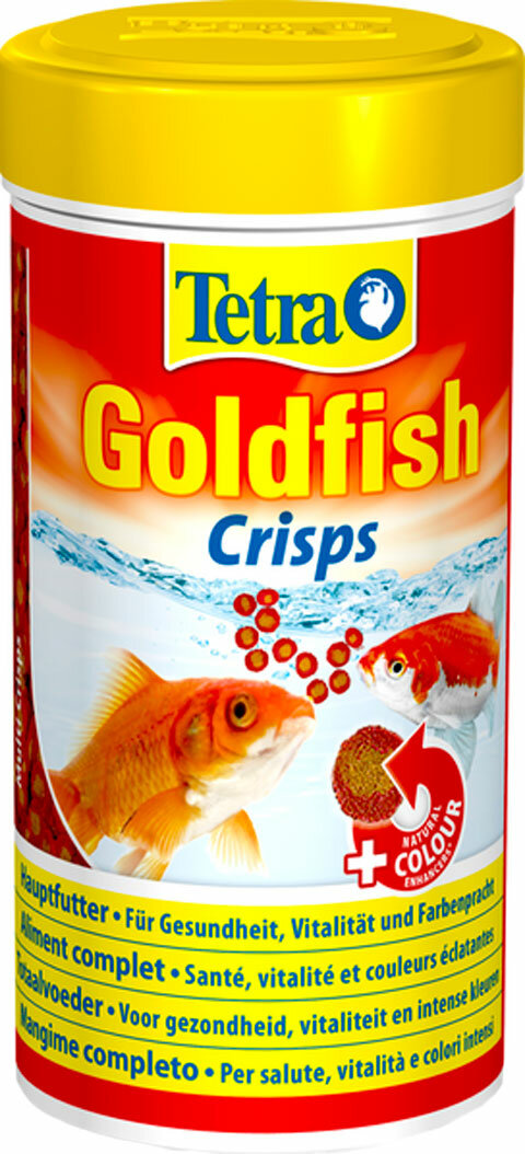 TETRA GOLDFISH CRISPS корм чипсы для золотых рыбок, для усиления окраски (250 мл х 6 шт)