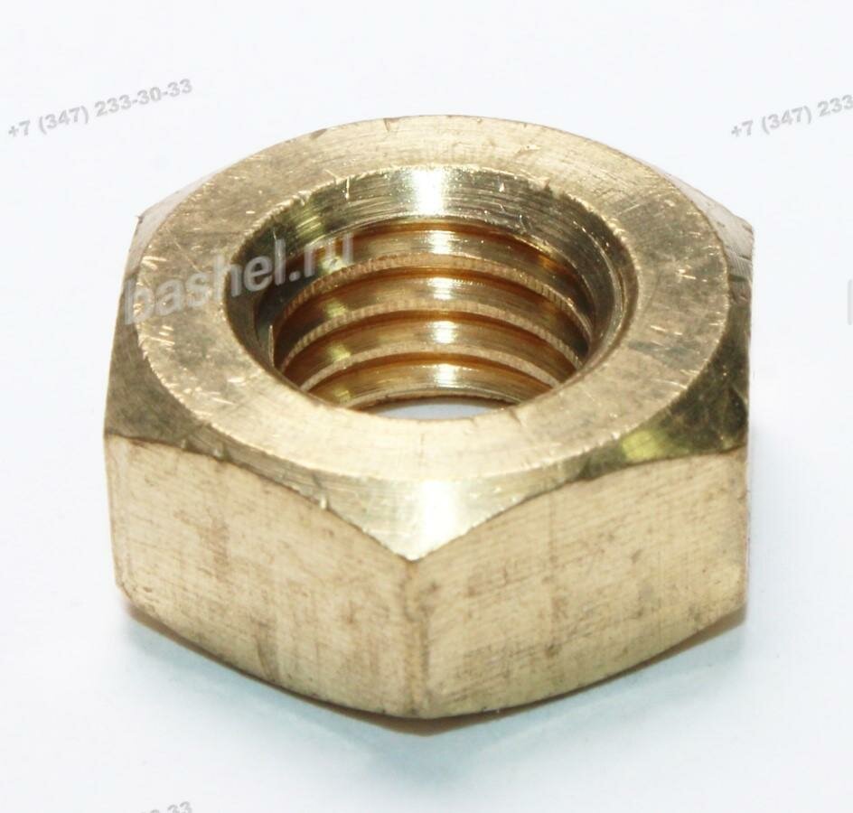 Гайка М10 DIN 934 латунь