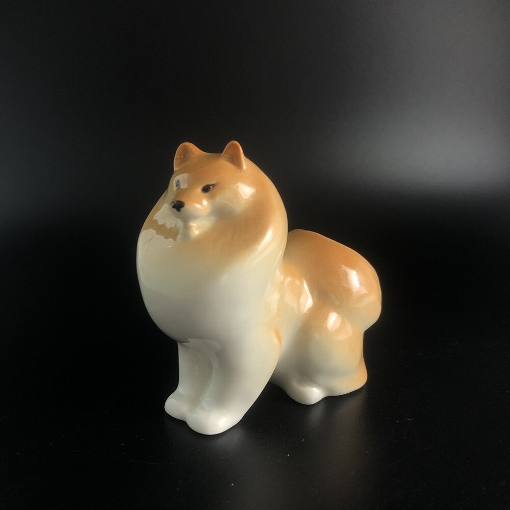 Статуэтка ЛФЗ «Шпиц», фарфор, СССР, 1960-е гг.