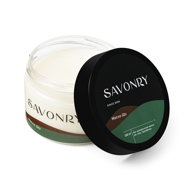 SAVONRY Масло Ши (карите) для лица и тела, 100 г /натуральное /нерафинированное