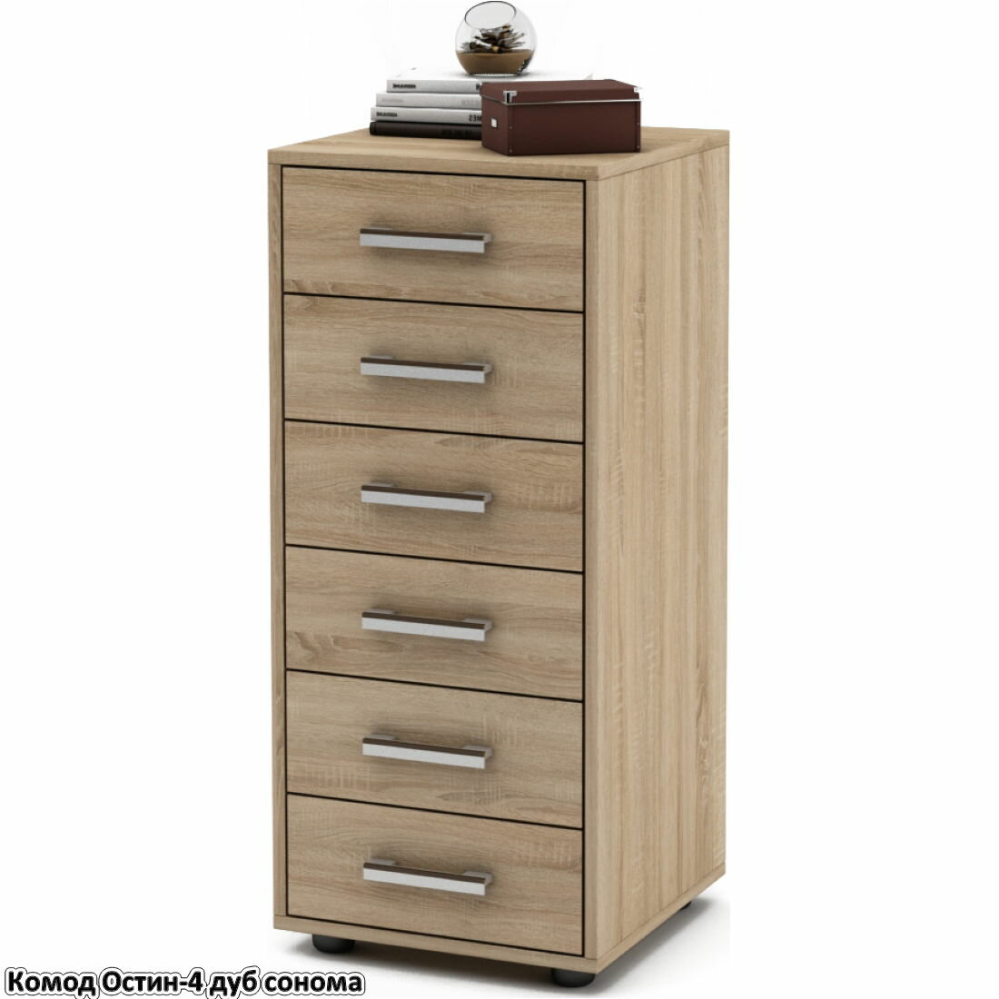 Комод Остин-4 Дуб-сонома, ЛДСП, МФ Владимир VMF, 40х92х40 см.