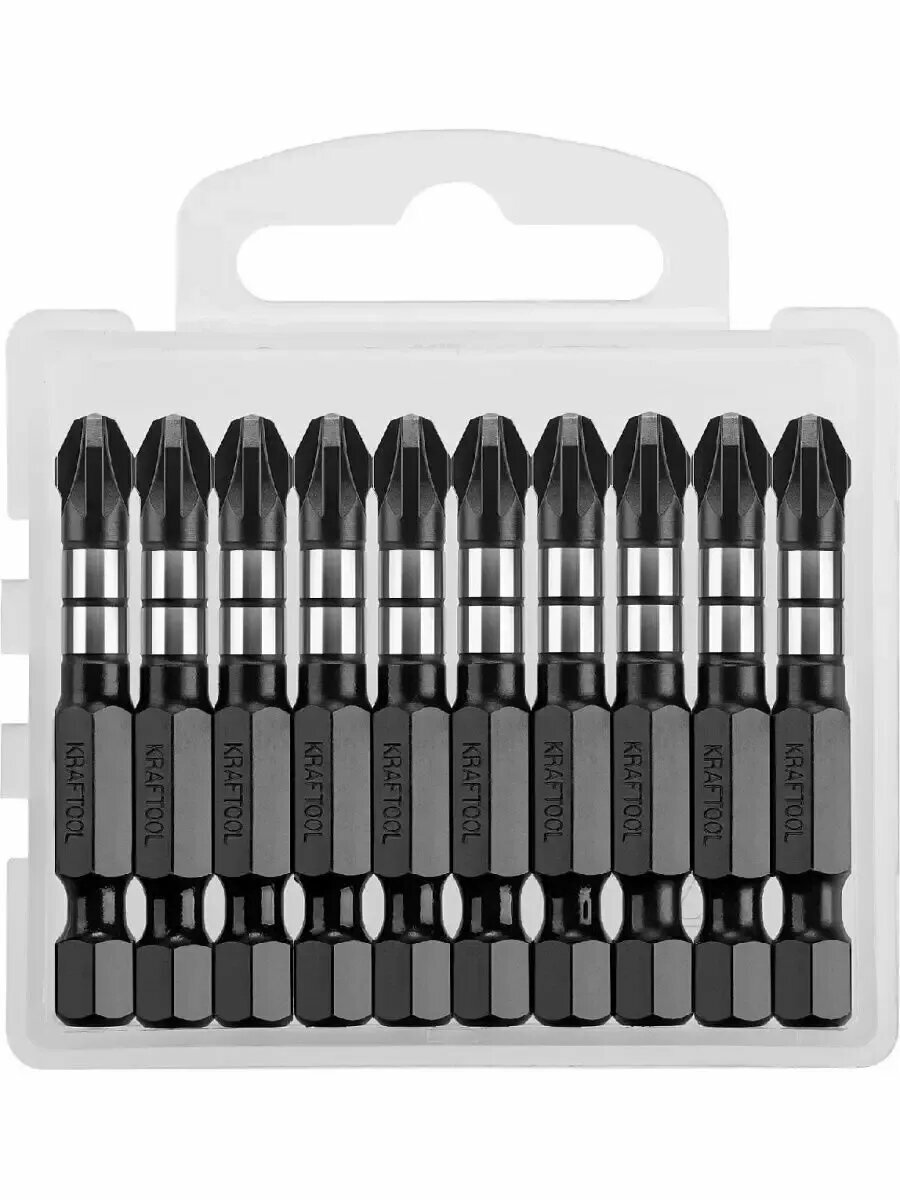 Набор ударных бит PZ3 50 мм 10 шт. KRAFTOOL 26193-3-50-S10