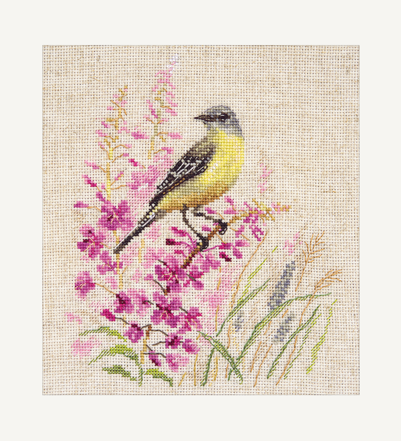 Набор для вышивания крестом Алиса "Трясогузка" 16х18 см 1-38 Творческий набор с комплектом качественных ниток мулине, хлопковой канвой, удобной иглой, схемой и инструкцией