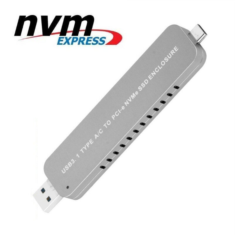 Внешний бокс для подключения M.2 M-key NVMe SSD, 2242/2260/2280, Orient 3552 U3 (USB 3.1)