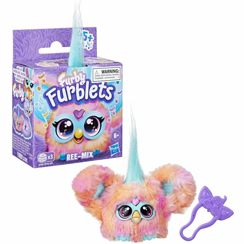 Hasbro Furby Furblets / Мини-электронная плюшевая детская подвесная игрушка, с более чем 45 звуками, Пушистые пушистики