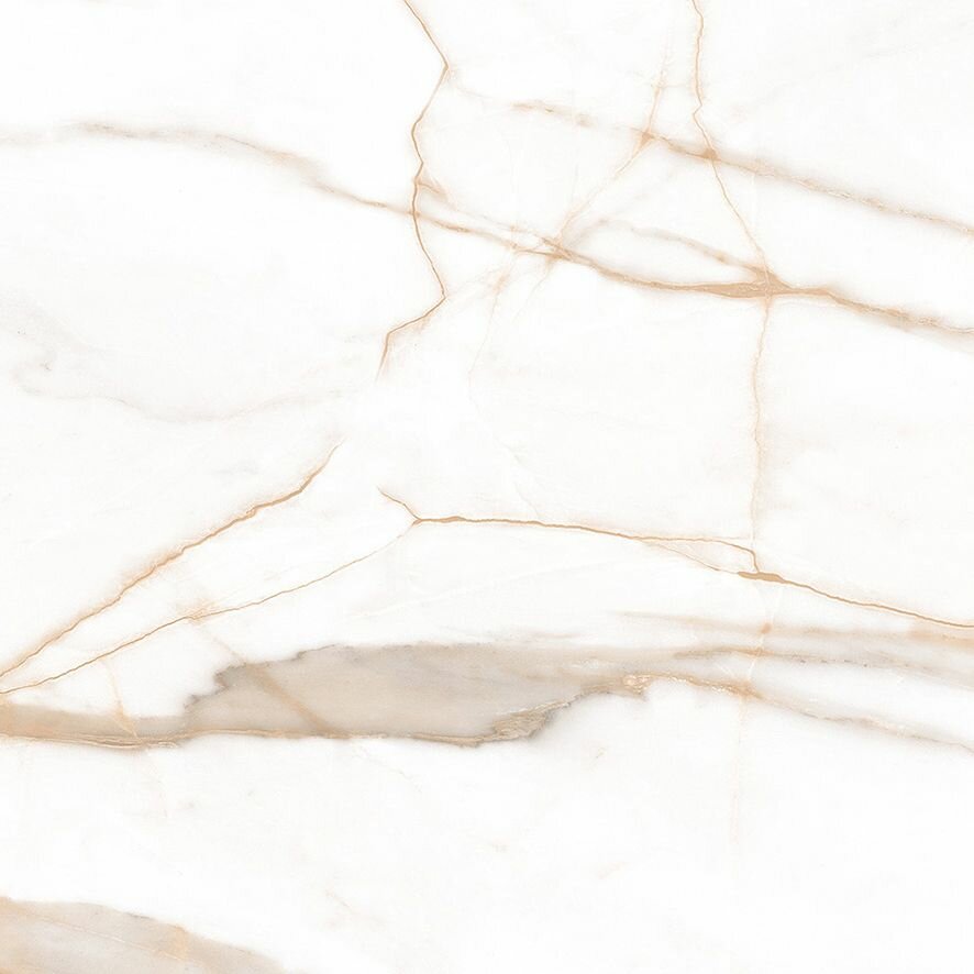 Ceradim Керамогранит Calacatta Goddes Gold белый полир 60x60 8 мм (цена за 1.44 м2)