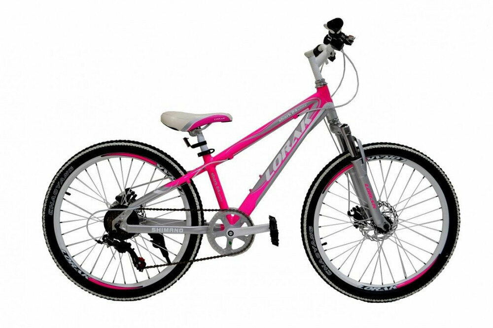 Велосипед Lorak Shark MTB 24" бело-розовый под рост 127 - 142 см
