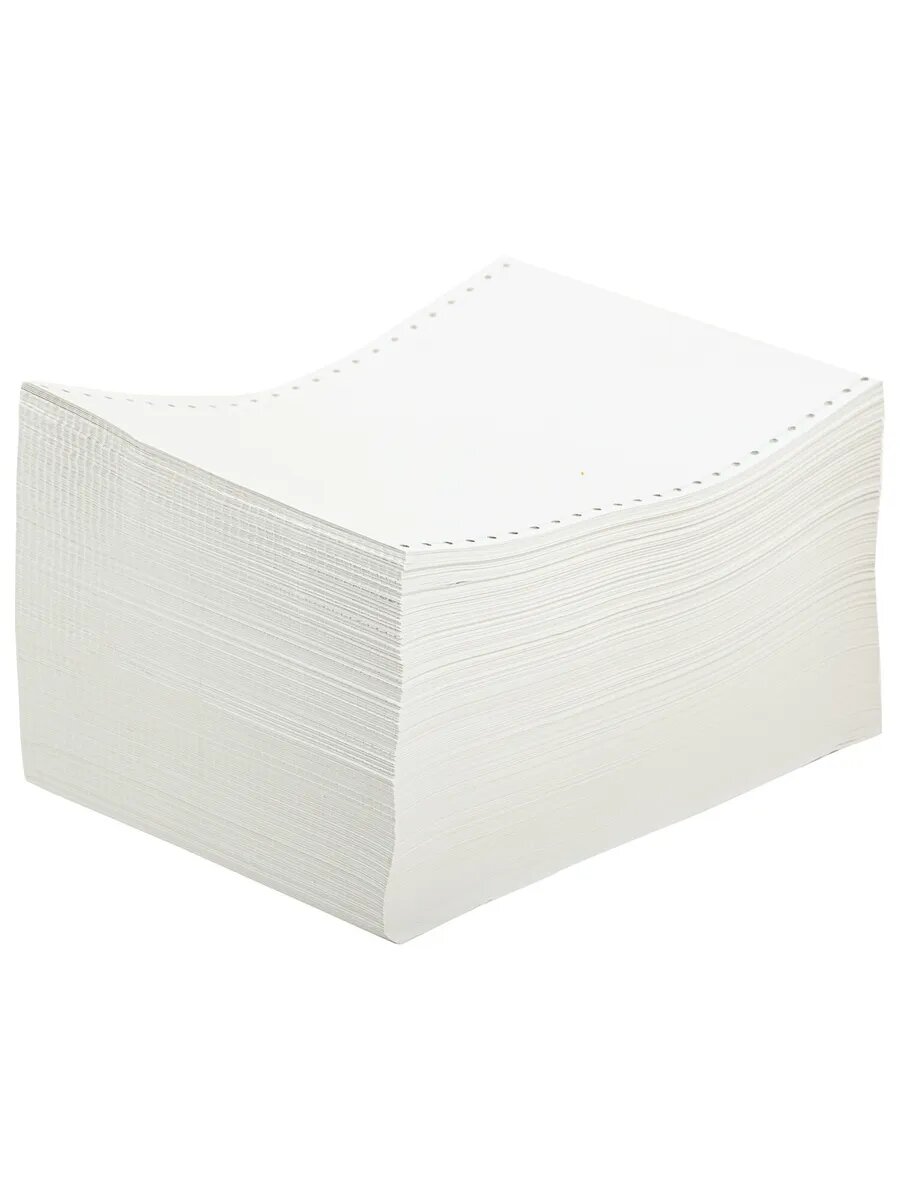 Бумага с неотрывной перфорацией NO NAME, 210х305 мм (12”), офсетная, 65 г/м², 1600 листов, для матричных принтеров