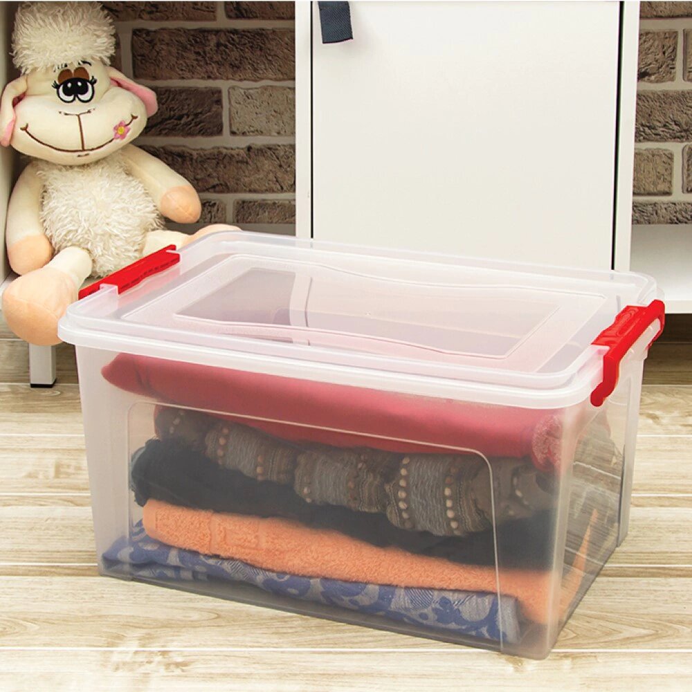 Контейнер для хранения IDEA, с крышкой, 48,4 х 32 х 24 см, 25 литров