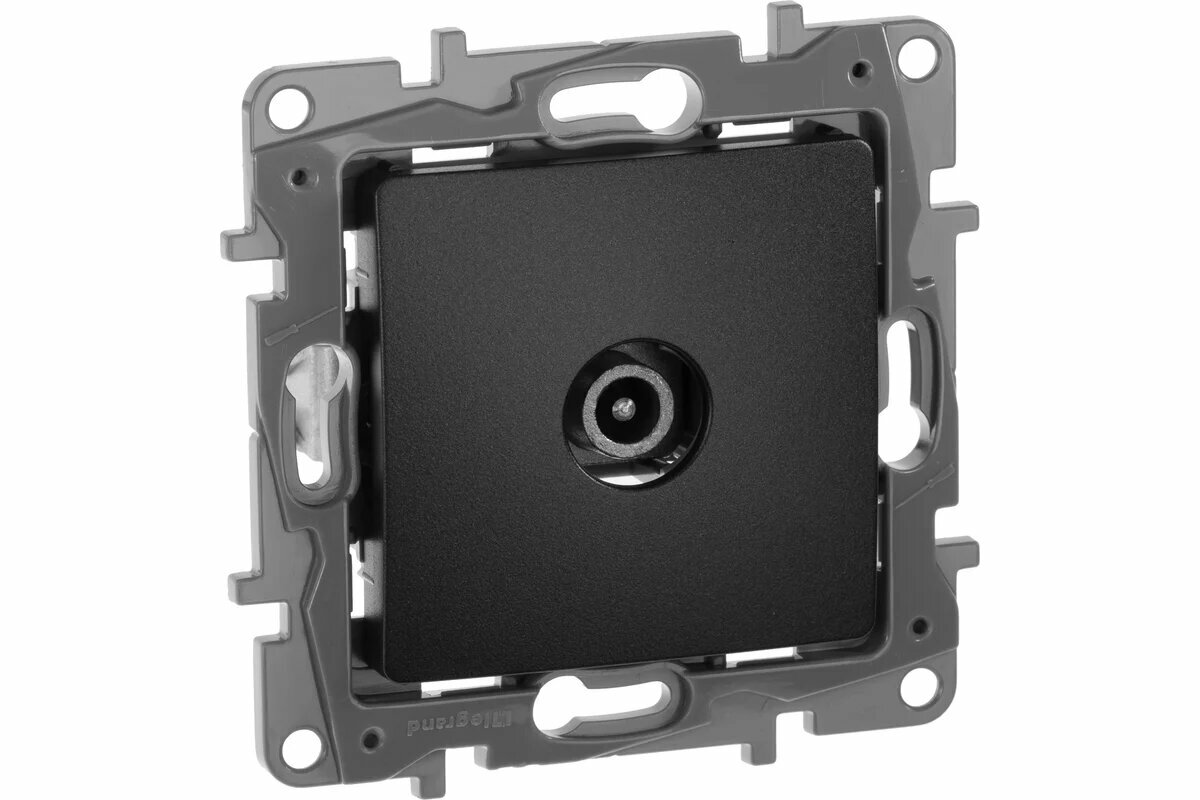 Розетка Legrand TV (телевизионная) Legrand Etika оконечная антрацит 672665