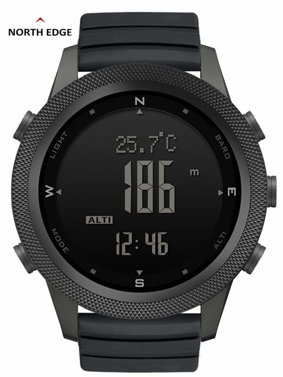 Спортивные часы NORTH EDGE APACHE 46, черный — отзывы покупателей