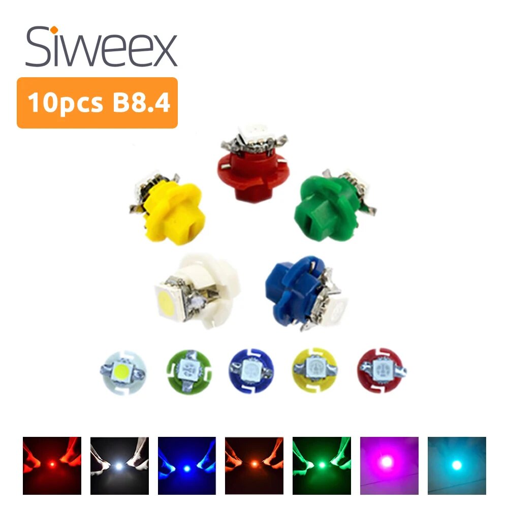 10 шт. B8.4 Новинка B8.4D 5050 1 SMD Автомобильные светодиодные лампочки для приборной панели Pink
