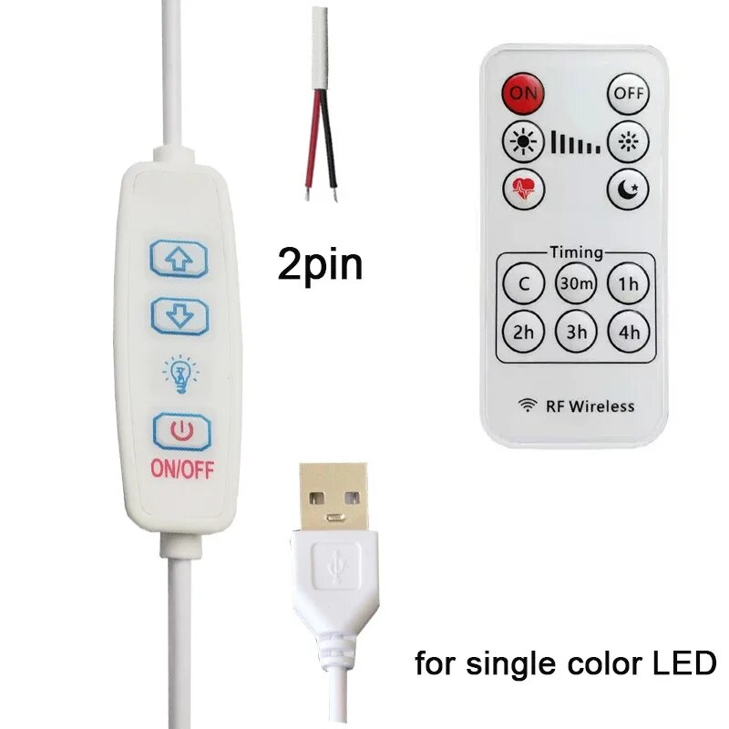 МERRYLE USB-диммер PJ-KZQ-01 для светодиодных ламп Белый, white 2pin with RF