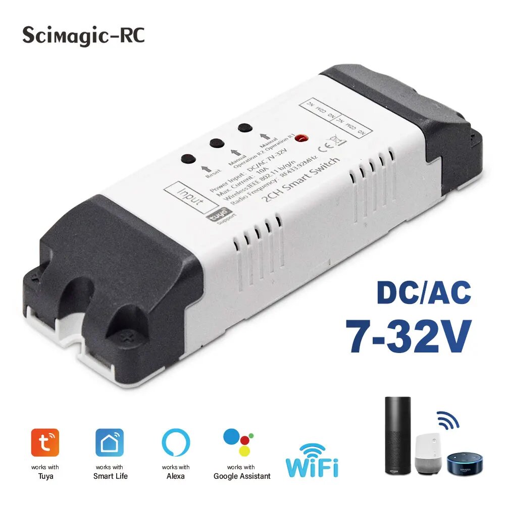 Scimagic-RC умный Wi-Fi линейный привод 2 канала 2CH 7-32V
