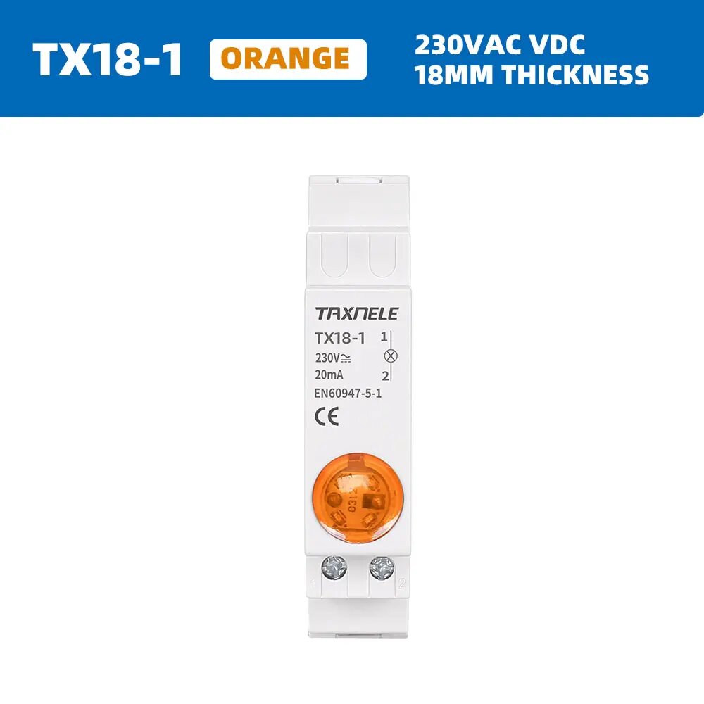 Индикатор APNEU TX18 LED 220-230В Yellow