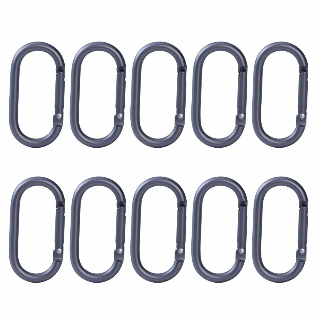 Аксессуары для альпинизма, Заклепка овальной дорожки №5 - полностью матовый графит, 10 шт