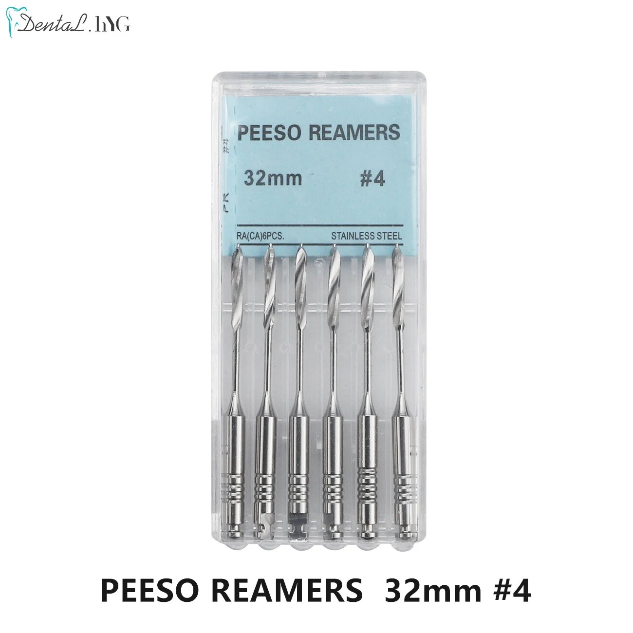 HARBOR DENT Эндофайлы Peeso Reamers из нержавеющей стали #1~6 Peeso Reamers 32mm 4
