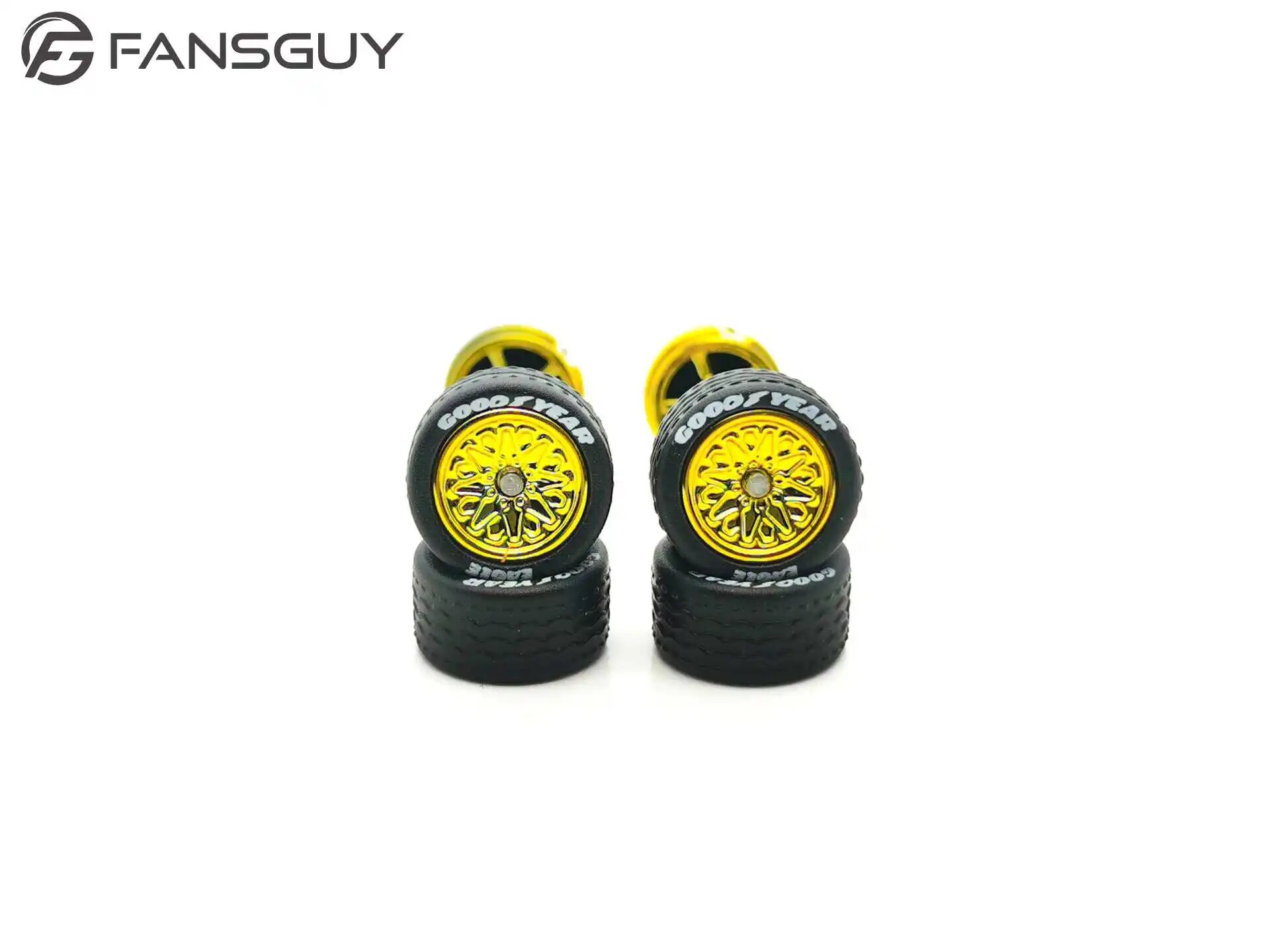 FANSGUY колеса 1/64 золотистые/серебристые для моделей Желтый, SSC-EP Gild 1
