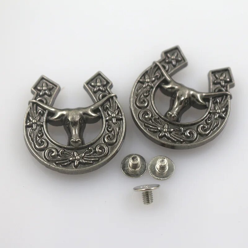 5 шт. декоративных металлических пуговиц-гвоздиков Conchos Cow head